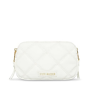 Steve Madden Daisy Quilted Crossbody, White