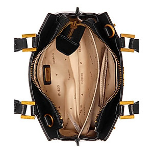 GUESS Womens Katey Satchel Crossbody Mini, Leopard, One Size US