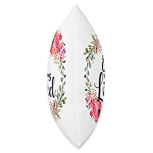 Floral 90 Years Loved Mom Grandma Birthday Gift Floral Loved 80 Year Old Grandma 80th Birthday Gift Throw Pillow, 16x16, Multicolor