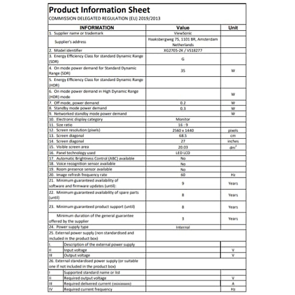 ViewSonic XG2705-2K 27 Inch 1440p 1ms 144Hz IPS Gaming Monitor with FreeSync Premium, Eye Care, Advanced Ergonomics, HDMI and DP for Esports