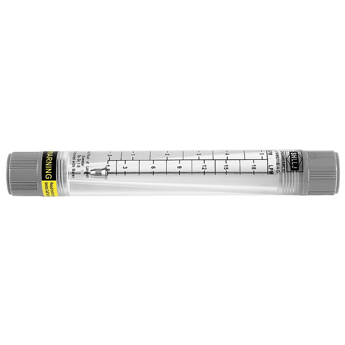 PUSOKEI Panel Type Water Flow Meter, 0.5-5 GPM / 1.8-18 LPM Tube Type Flow Meter for Gas Liquid for Water Industrial Field