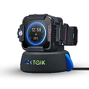 TickTalk 4 Kids Smartwatch with Power Base Bundle (Black Watch on at&T's Network)
