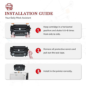 Toner Kingdom Compatible 55X Toner Cartridge Replacement for 55X 55A CE255X CE255A Black Toner for Laserjet Enterprise P3015dn P3015n P3015x P3015 Pro MFP M521dn M525dn M525c M525 Printer-1 Pack