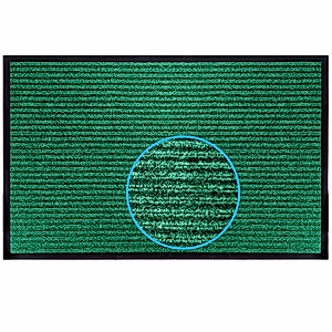 LuxUrux Durable Rubber Door Mat - Heavy Duty, Indoor/Outdoor (17'' x 30'') - Easy Clean, Waterproof, Low-Profile - Ideal for Entryways, Patios, Garages