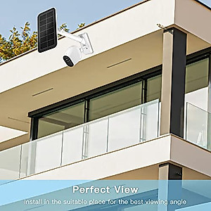 HOLACA 2-in-1 Wall Mount Bracket for Arlo Solar Panel/Arlo Pro 3/Arlo Ultra1&2/Arlo Essential/Arlo Pro 4 /eufyCam Outdoor Mount Accessories for Arlo pro 4 and Arlo Solar Panel (White)