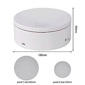 fotoconic Electric Motorized Turntable Rotating Display Stand, Remote Control Angle, Speed Direction, Various Rotation Mode, 11 Lbs Centric Loading, and 2 Pieces Magnetic Cover (4.75" & 8" Diameter)