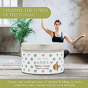 Magnificent 101 Aries Zodiac Sign Candle – Scented Soy Wax Candle – Choose Your Birthdate – Make Great Holiday Gifts for Astrology Fans – 6oz Tin Holder Ideal for Men’s and Women’s Décor Style