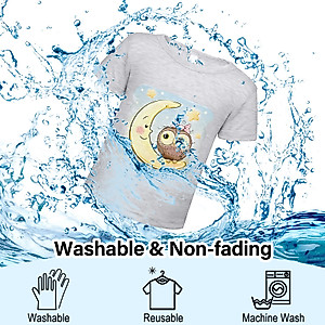 Hicarer 2 Pieces Grey Sublimation Baby T Shirts Unisex Toddler Shirts for Boy and Girl (3-6 Months)