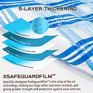 Vacuum Storage Bags, 6 Jumbo Space Saver Vacuum Seal Storage Bags for Clothes, Clothing, Comforters and Blankets