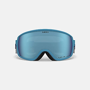 Giro Facet Ski Goggles - Snowboard Goggles for Women & Youth - Powder Blue Ridge Line Strap with Vivid Royal Lens