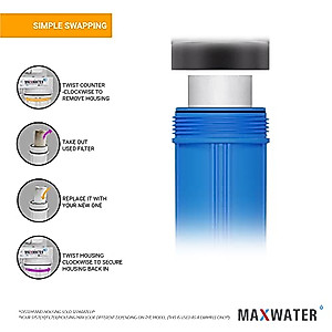 1, 5, or 10 Micron Variable Pack 20" x 4.5" BB Whole House Melt-Blown Polypropylene Sediment Water Filters Compatible with 20" BB Whole House Water Filter Systems (5 Micron, 10 Count)