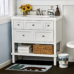 SKL Home Northern Woods Waste Basket, Multi