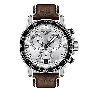 Tissot mens Supersport Stainless Steel Casual Watch Brown T1256171603100