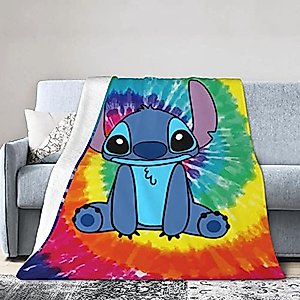 Ultra-Soft Throw Blanket Fleece Lightweight Blanket Sofa Comfort Warm Flannel Blanket for Bed Living Room for Adults Kids 50"X40"