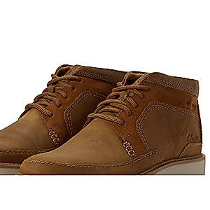 Clarks mens Barnes Plain Oxford Boot, Tan Leather, 7.5 US