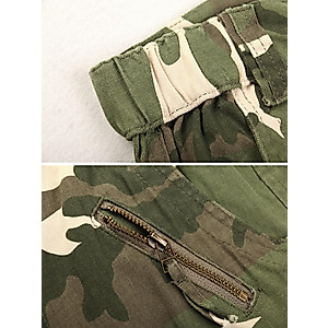 Mesinsefra Womens Cargo Pants with Pockets Outdoor Casual Ripstop Camo Military Combat Construction Work Pants Camo 34-10