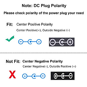24V 1A Power Adapter Supply - AC to DC 24 Volt 1000mA 500mA Available 5.5x2.5mm-2.1mm Tip 24V/1A 24W for Oil Diffuser Humidifier WiFi Camera, GPS, Webcam, Router (3.6Ft Cable)