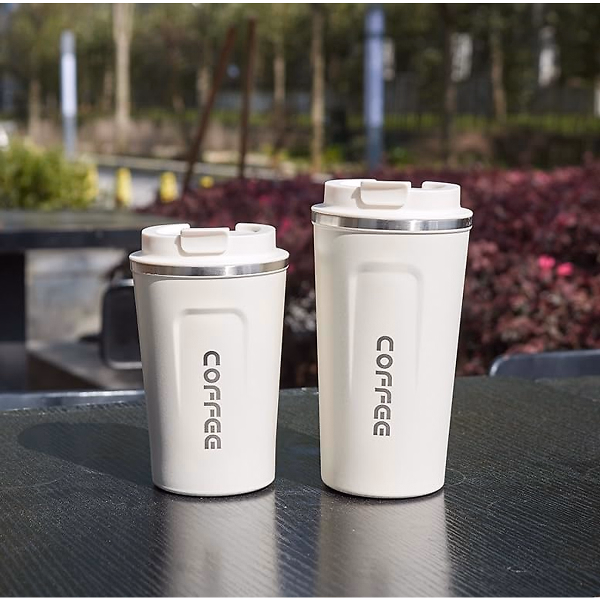 COFFEE MUG, Thermos Travel,Thermal Vacuum Flask Insulated Cup Milk Tea Water Bottle 510ML Stainless Steel Coffee Mug (black)