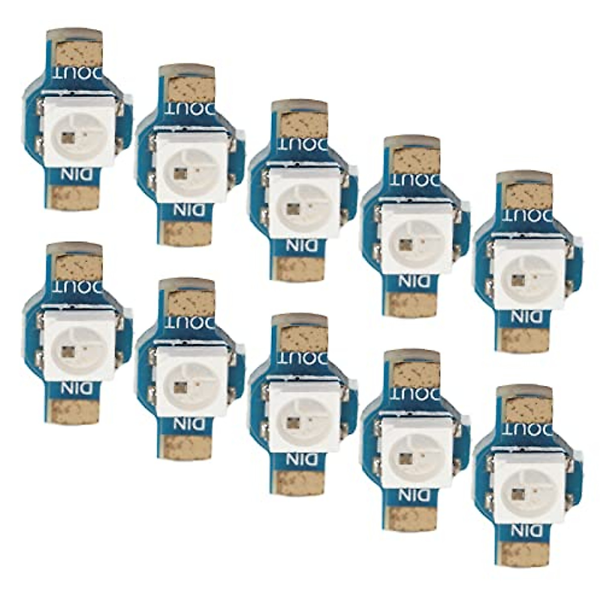 WS2812 RGB LED Module, Low Drive Voltage Simple Circuitry 10Pcs WS2812 LED Module PCB for Microcontroller