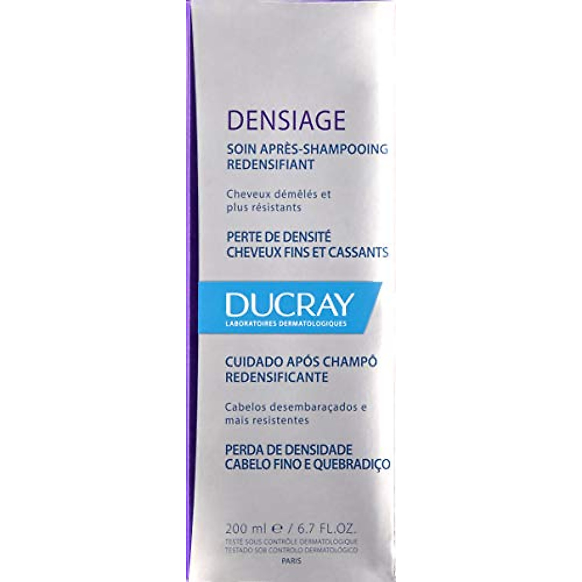 Ducray Densiage Redensifying Conditioner, Visiblity Thickens Brittle Aging Hair, 6.7 oz.