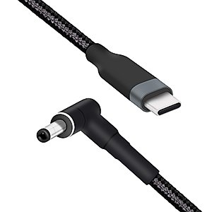 CERRXIAN 6.5ft 100W PD USB Type C Male Input to 90 Degree DC 4.0 x 1.7 mm Male Power Charging Cable (4017-100W)