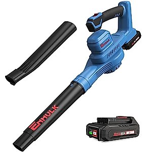 Enhulk 20V 160MPH Cordless Leaf Blower with Battery, Charger & Adjustable Tubes - Portable, Lightweight for Cleaning Leaf, Dust, Debris