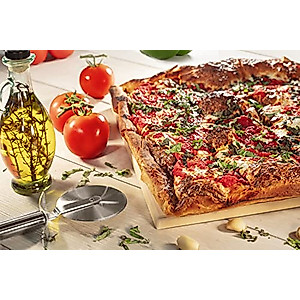 CucinaPro Pizza Stone for Oven, Grill, BBQ- Extra Thick 5/8" Cordierite Rectangular Baking Stone for Better Cooking- 16" x 14" Pan- Holds High Temperature Perfectly For Crispy Crust- Kitchen Must Have