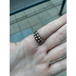 ZhxshwHdd Anxiety Ring For Daughter Stainless Steel Beaded To My Daughter Fidget Ring Silver Golden Fashion Trendy (silver, Adjustable)