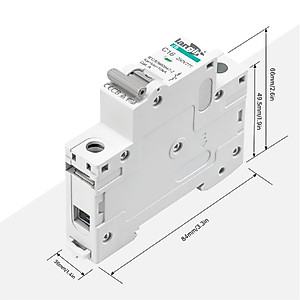 LANGIR DC Circuit Breaker 6A 1 Pole Voltage Protection for Battery and Solar PV System DIN Rail Mount, Solar Disconnect Switch
