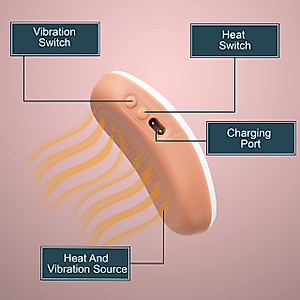 WELLCOMFORT 2-in-1 Warming Lactation Massager, Adjustable Heat & Vibration Modes for Clogged Milk Ducts, Pumping and Breastfeeding Essential, FSA/HSA Eligible (2 Pack)