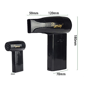 UMAY Cordless Rechargeable Hair Dryer Art Painting Dryer Portable Blower with USB Mobile Port Suitable for Drying Painting Pet Baby Easy to Carry Cordless Use, 1 Count