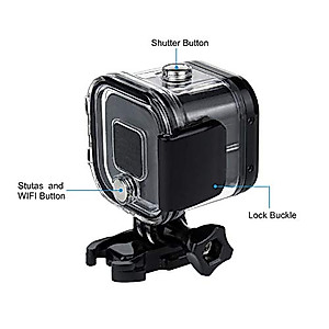 SOINSUN 60m Waterproof Dive Housing Case with Bracket Accessories for GoPro Hero 5 Session Hero 4 Session Hero Session Cameras