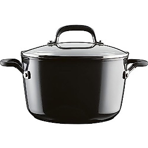 KitchenAid Hard Anodized Nonstick Cookware Pots and Pans Set, 10 Piece, Onyx Black