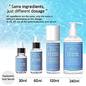 Pure Hyaluronic Acid 1% Powder Serum for Face 10,000ppm - Fine Line + Intense Hydration + facial moisturizer + Visibly Plumped Skin 2 Fl Oz