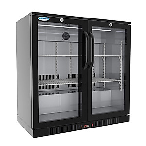 KoolMore BC-2DSW-BK Refrigerator, Double Door, Black