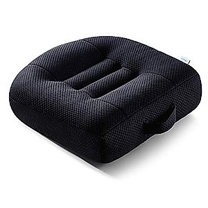 YQJ YOMQLJXB Portable car Booster Cushion - Office mat, Driver Booster seat car seat Cushion,Angle Lift Seat Cushions?Effectively Increase The Field of View by 12cm, Ideal for Office, Home (Black)