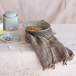 Bloomingville Cotton Waffle Weave, Brown Tea Towel, Purple