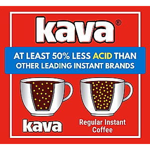 Kava Decaf Acid Reduced Instant Coffee, 4 Ounce Jar (Pack of 1)