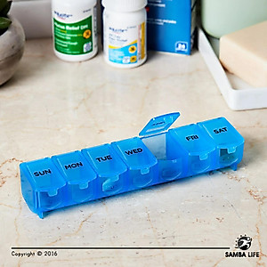 Relion Premier Test Strips 100 Count Bundled with ReliOn Ultra-Thin Blood Lancets, 100 Count and Pill Organizer by Samba Life