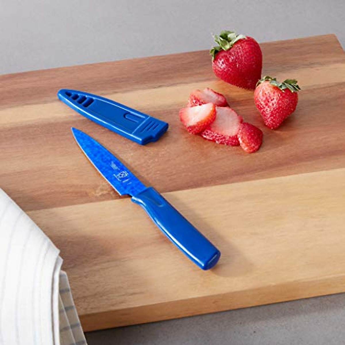 Mercer Culinary Non-Stick Paring Knife, 4 Inch, Blue
