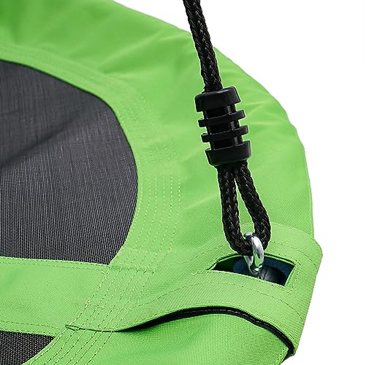 Outdoor Saucer Tree Swing,Saucer Tree Swing for Kids Adults 900D Oxford Waterproof with 2pcs Tree Hanging Straps Steel Frame,Outdoor Flying Swing for Playground and Backyard (Green)