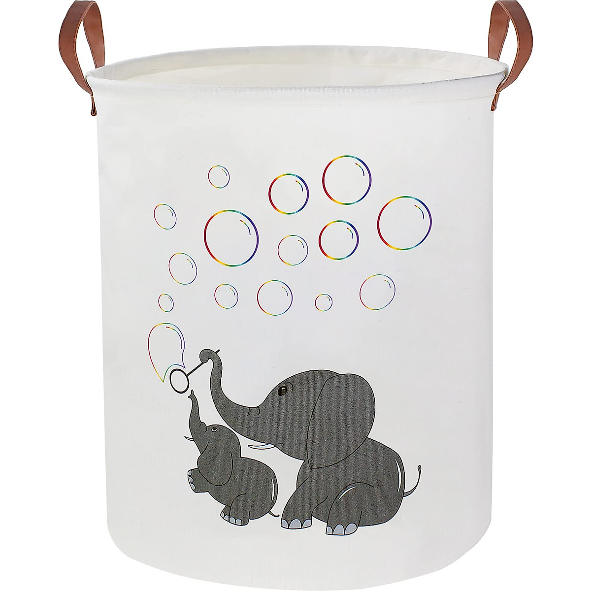 CLOCOR Elephant Laundry Basket,Baby Nursery Hamper for Boys and Girls,Kids Toys Bin for Bedroom,Gift Basket（Baby Hamper