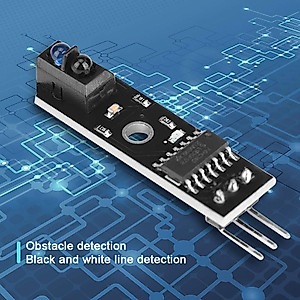 Infrared Tracking Sensor Module 1-Channel Infrared Reflection Tracking Sensor Module Obstacle Avoidance Smart Car Black/White Line Detection 3 Pcs