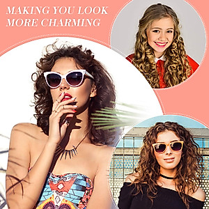 48 Pieces Plastic Pink Perm Rods Long Variety Hair Perm Rods Hair Curling Roller Rods for Women Girls Hair Hairdressing Styling Tools