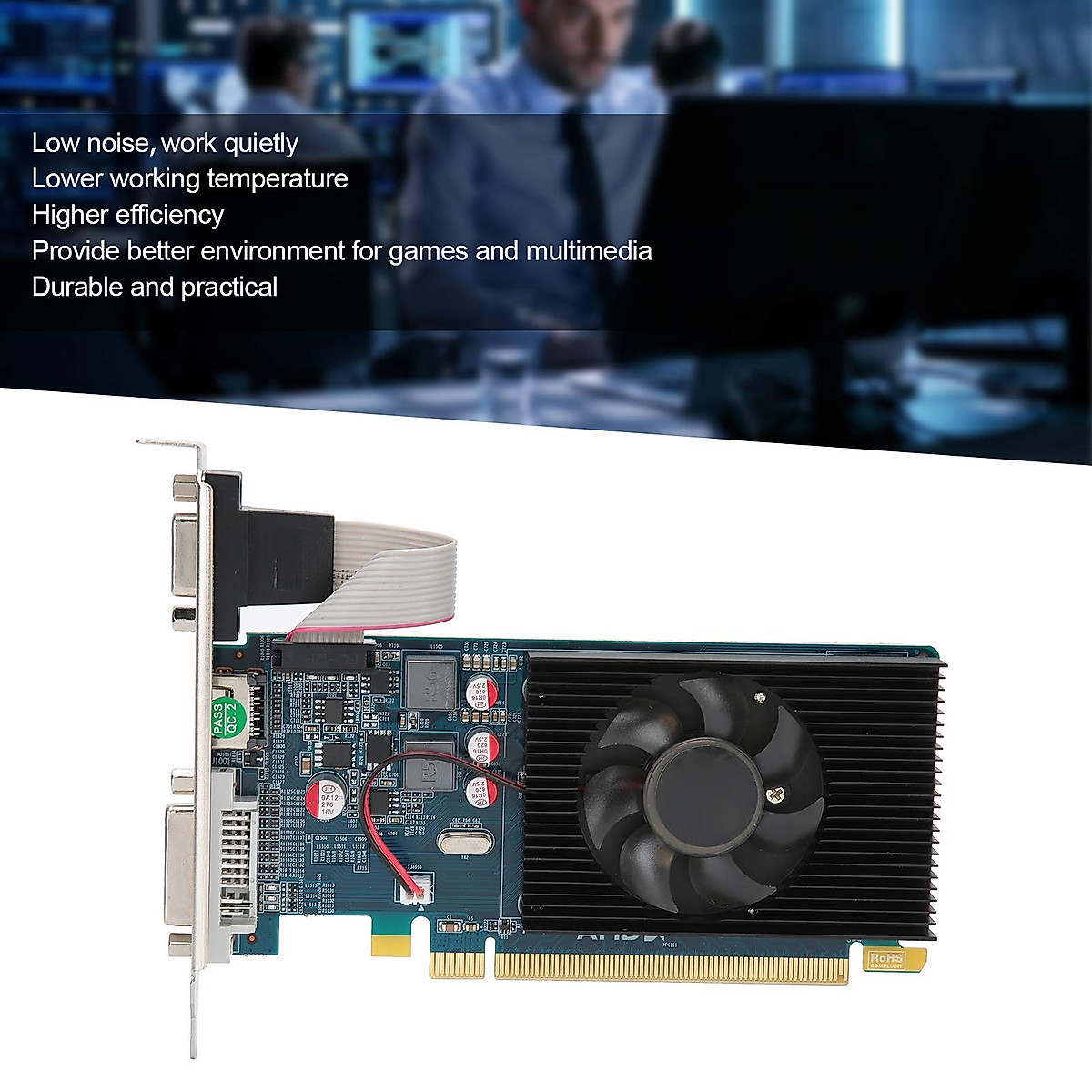 Dilwe HD7450 Computer Graphics Cards, 2G 64bit 600MHz DDR3 Graphics ...
