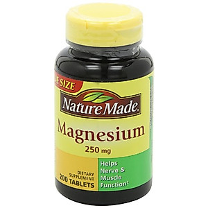 Nature Made Magnesium Oxide 250 mg, Dietary Supplement for Muscle Support, 200 Tablets (Pack of 3)