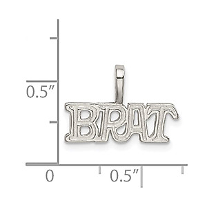 Sterling Silver Brat Pendant QQC4596