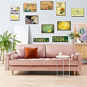 HOUVSSEN Metal Tin Sign Elm Street Road Sign Outdoor Signpost Rustic Retro Metal Decorative Wall Sign 4x16inch