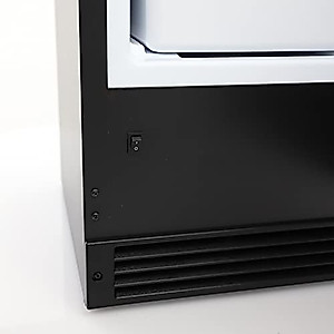 DUURA DCIM15C Crescent Ice Maker Front-Venting for Countertop or Built-in Use No Drain Line Needed, 18-Inches Wide, 15-Lb., Metallic
