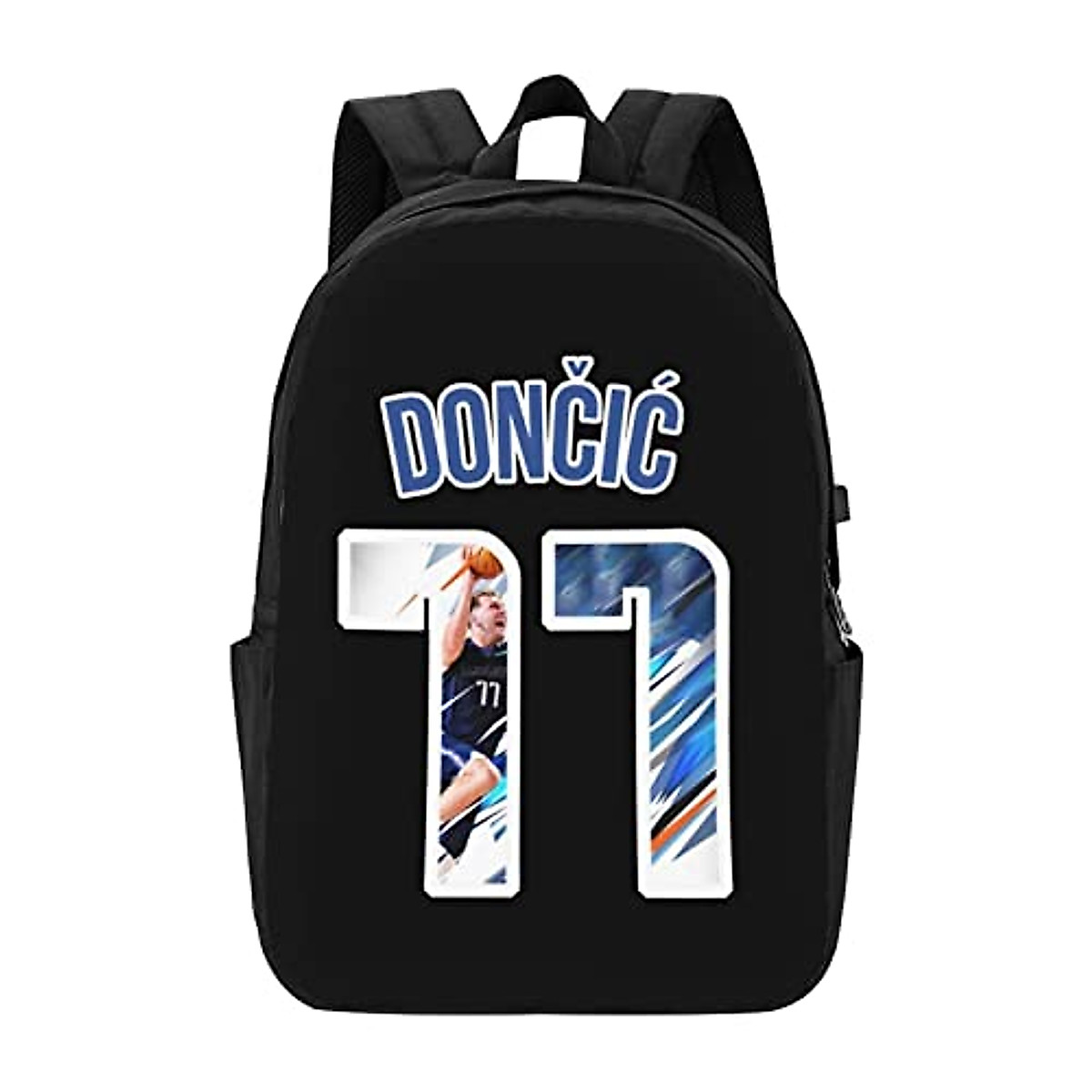 Dallas-Luka-Doncic-#77-Basketball Fans Adult Youth Bag Backpack Schoolbag Laptop Bag Usb Book Bag17 Inch For